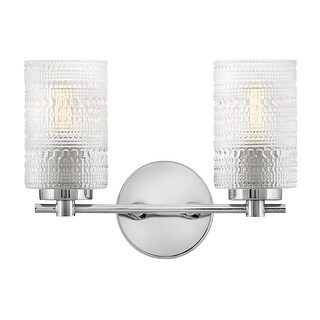 Lark 85572 Mabel 2 Light 14" Wide Vanity Light with Clear Hobnail - Bed Bath & Beyond - 42582142